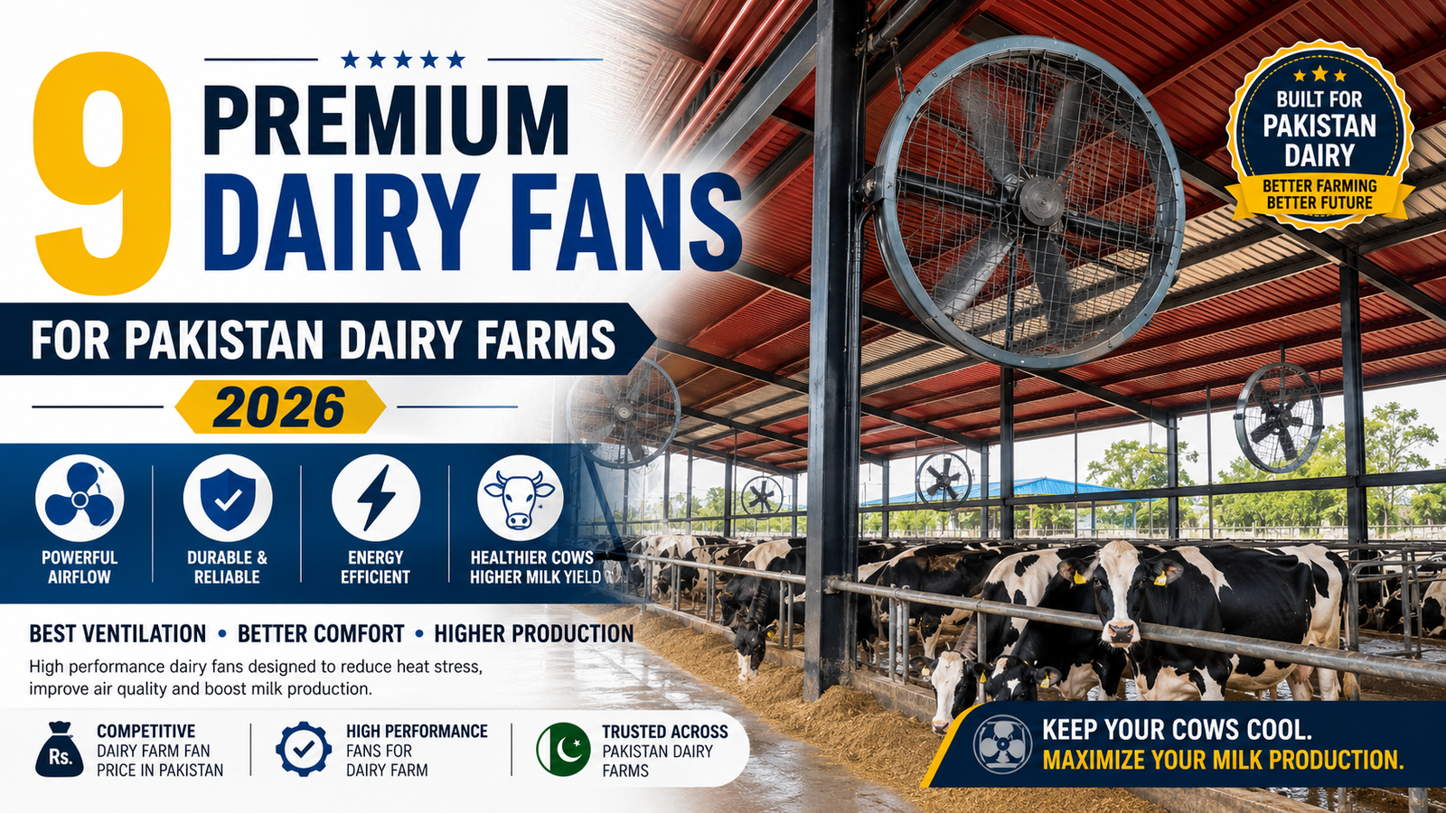 9 Premium Dairy Fans for Pakistan Dairy Farms 2026 - Khaleeq ...